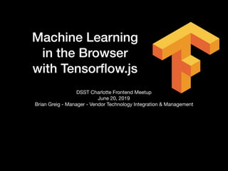 Machine Learning with TensorFlow.js