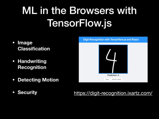 Machine Learning with TensorFlow.js Machine Learning with TensorFlow.js