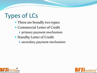 Trade Finance : Letter of credit | PPTX