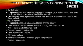 Health Benefits of Spices And Condiments | PPTX
