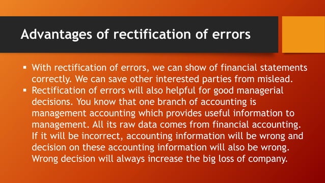 Rectification of errors | PPTX