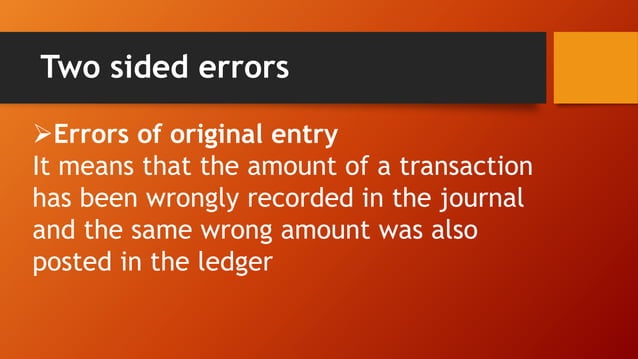 Rectification of errors | PPT