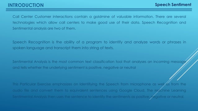 Speech Sentiment Analysis | PDF | Digital Audio | Computer Software and Applications