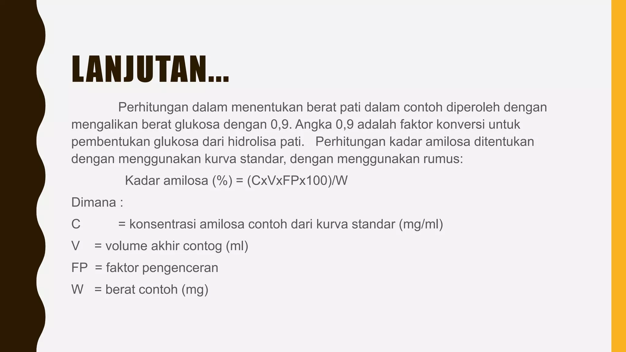 Kimia Pangan dan Gizi tentang Analisis Karbohidrat secara Kuantitatif ...