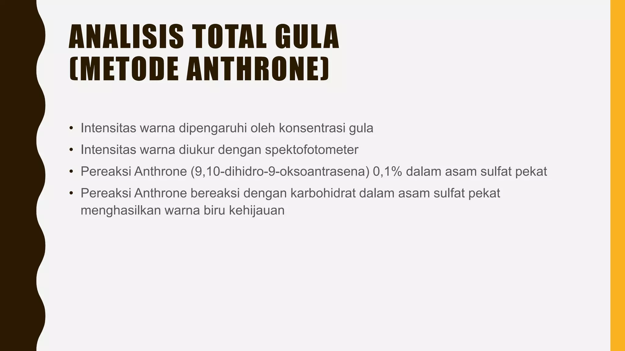 Kimia Pangan dan Gizi tentang Analisis Karbohidrat secara Kuantitatif ...