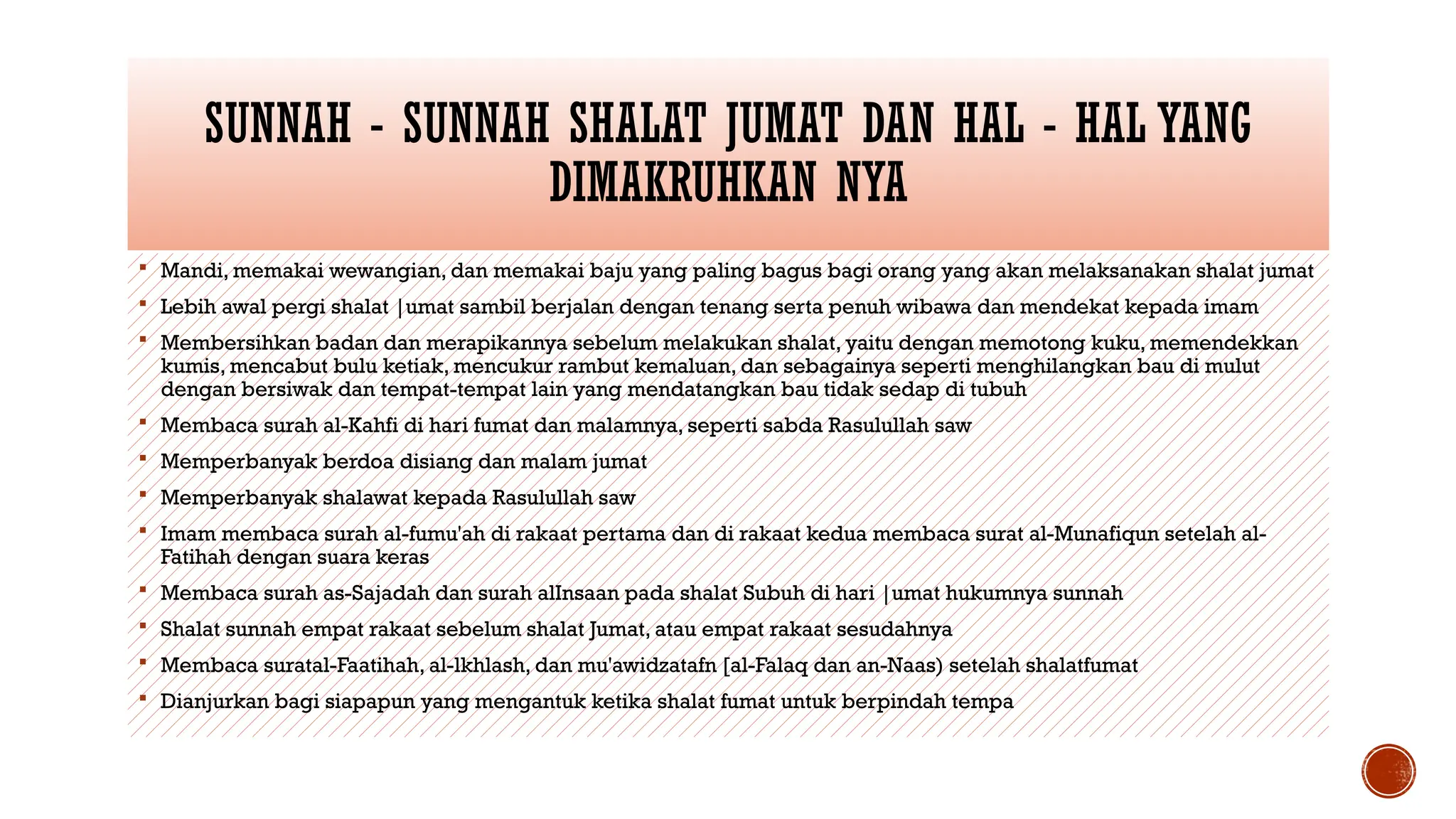 ppt fiqih tentang shalat jumat dan khotbah shalat jumat | PPTX
