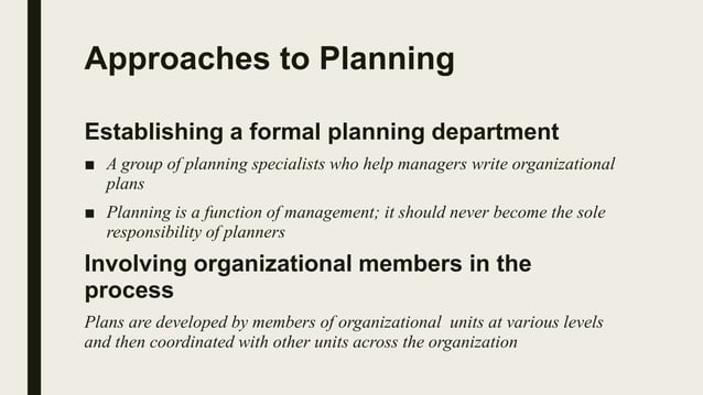 PLANNING & TYPES OF PLANNING | PPTX