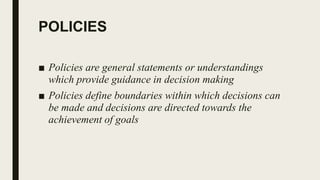 PLANNING & TYPES OF PLANNING | PPTX