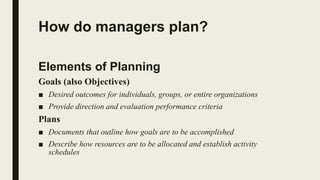 PLANNING & TYPES OF PLANNING | PPTX