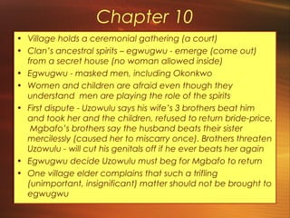 Things Fall Apart - Chapter Guide (1-13) | PPT | World/International ...