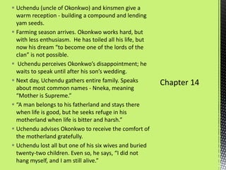 Things Fall Apart - Chapter Guide (14-19) | PPTX