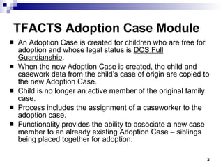 Adoption Case in TFACTS | PPT