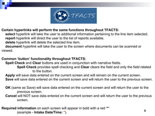 TFACTS Intake: Track And Priority Tools | PPT
