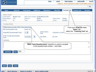 TFACTS Intake: Track And Priority Tools | PPT