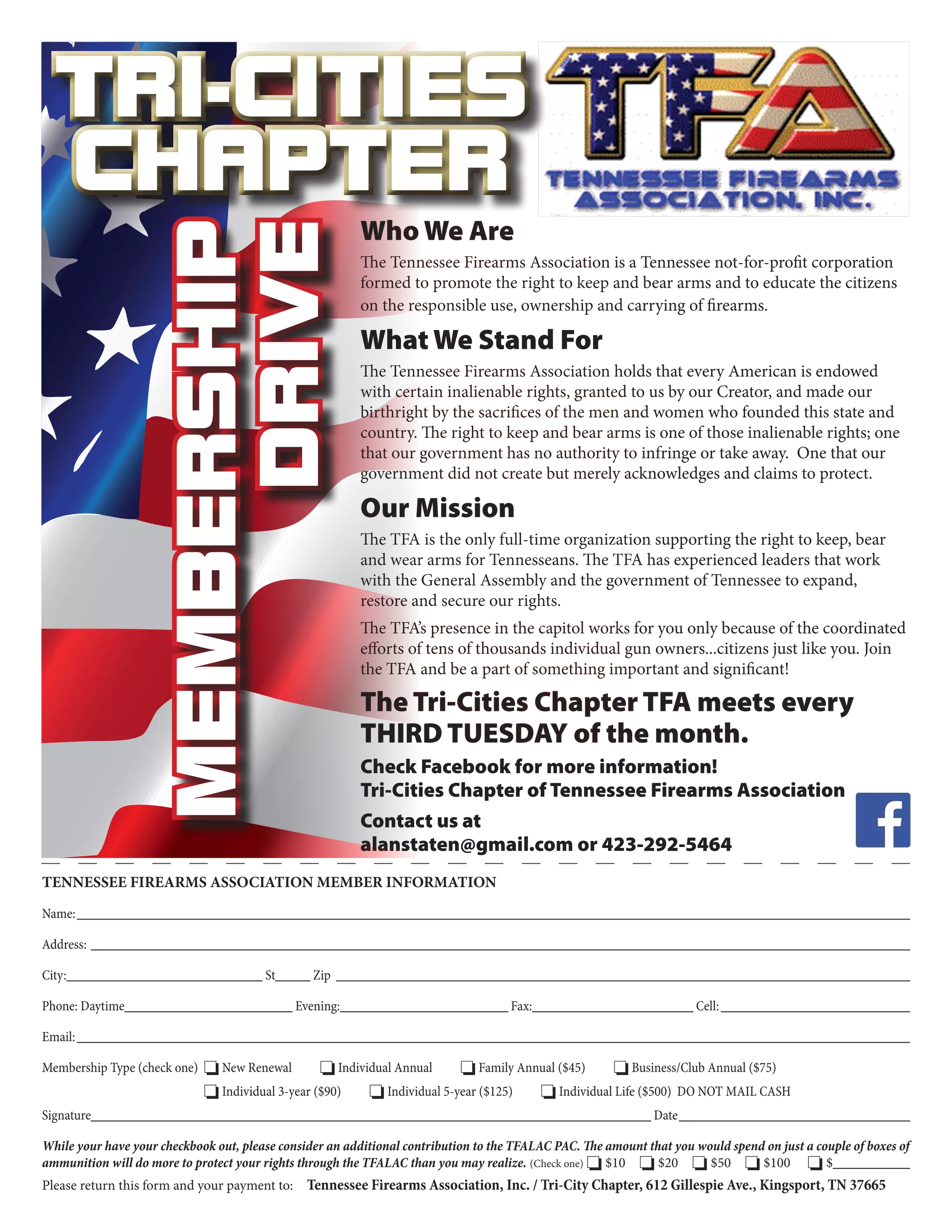 TFA Membership Drive Flyer 3.17