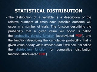 Student 't' F distribution and Chi distribution | PPTX