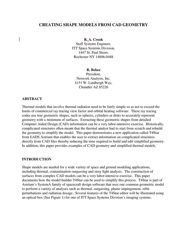 Creating Shape Models from Complex CAD drawings | PDF