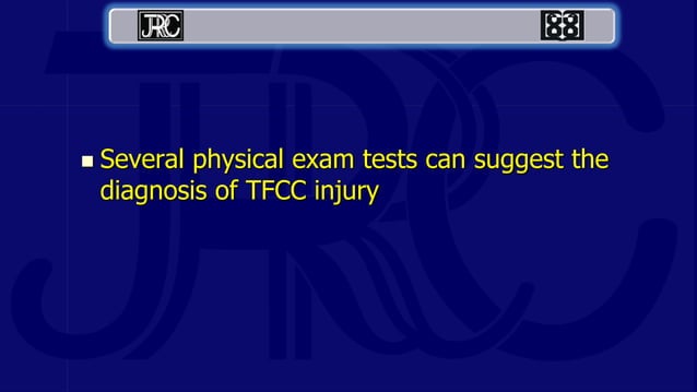 TFCC (Triangular fibro cartilage complex) Injury | PPT