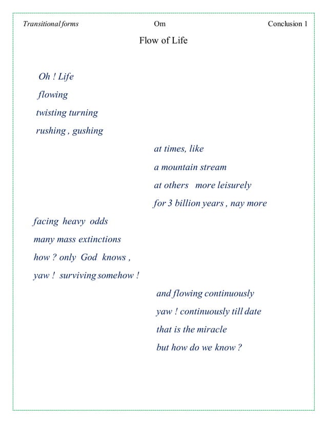 Transitional forms chapter 12 conclusion english | DOCX