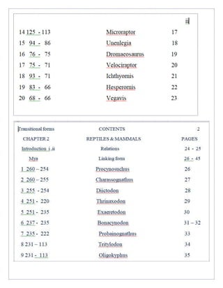 Transitional forms contents | PDF