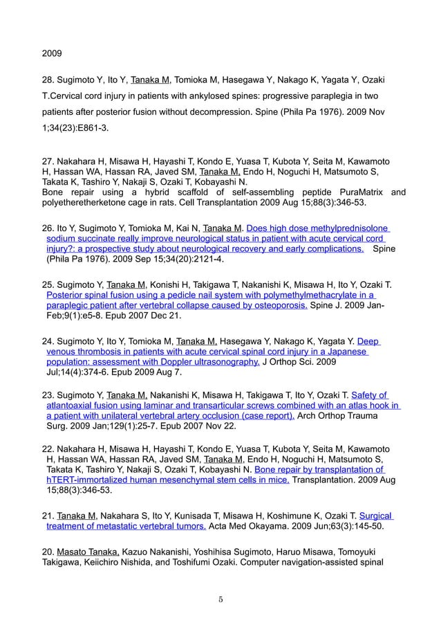 MASATOTANAKA, CV | DOC | Death, Injury, or Military Conflict | Sensitive Topics