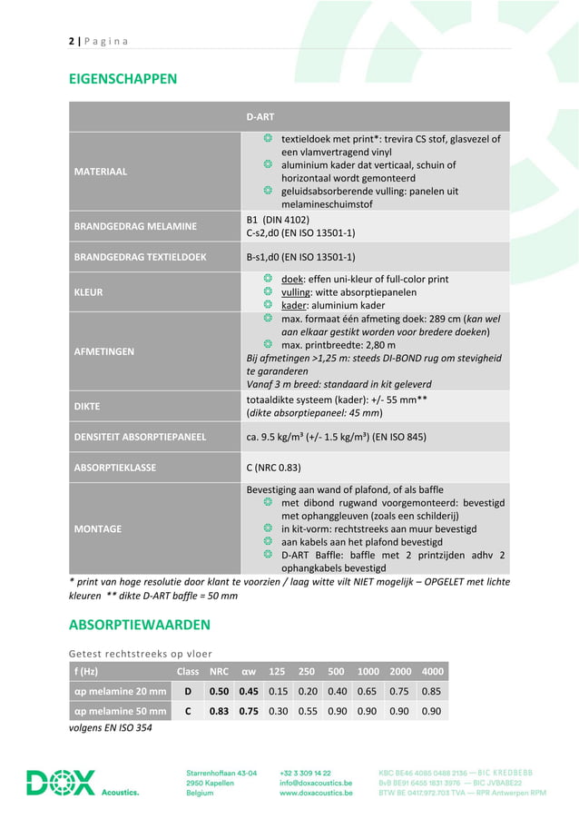Dox acoustics - D-ART | PDF