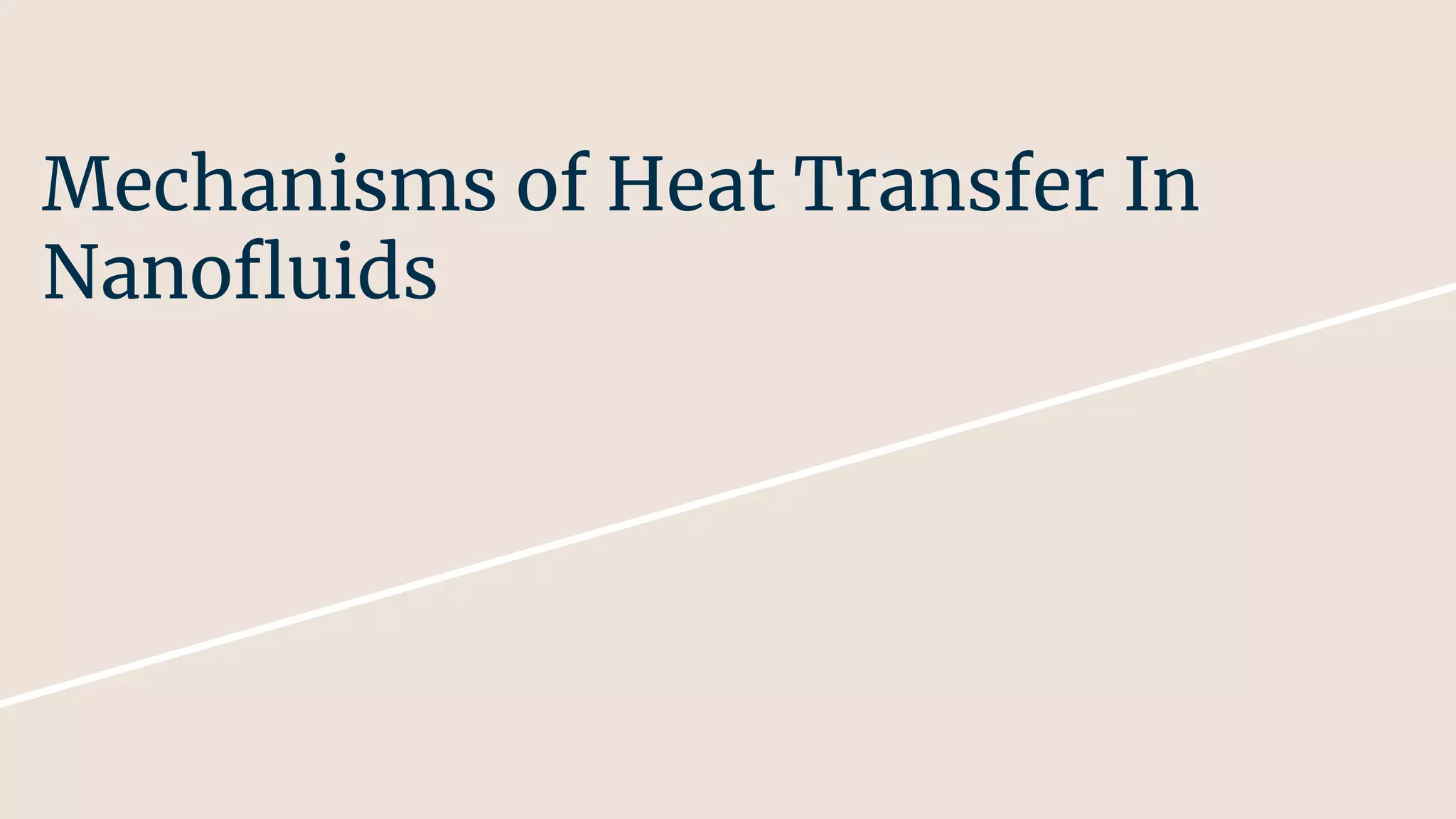 Nanoparticles in heat transfer applications | PDF