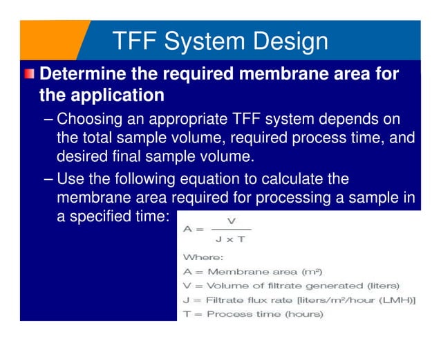 Cross Flow or Tangential Flow Membrane Filtration (TFF) to Enable High ...