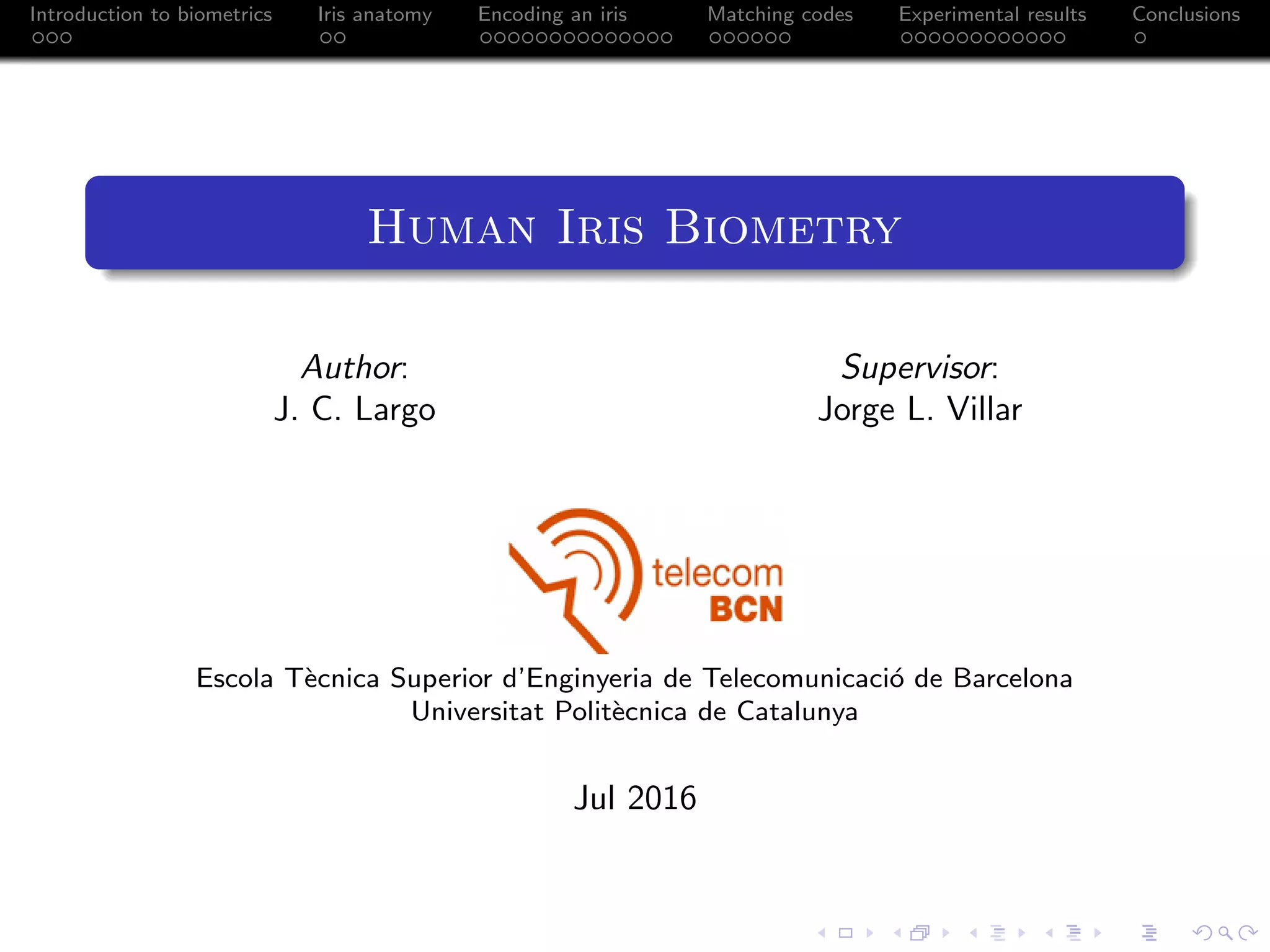 Human Iris Biometry | PDF