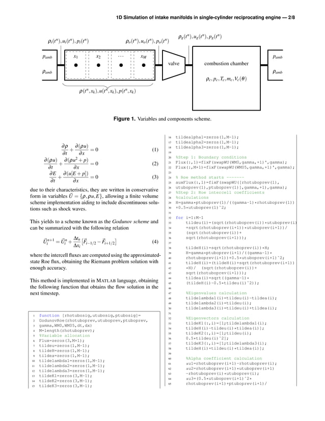 1D Simulation of intake manifolds in single-cylinder reciprocating ...