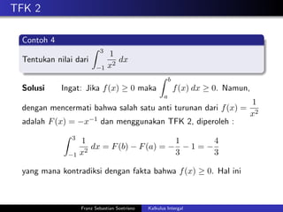 Kalkulus Integral : Teorema Fundamental Kalkulus | PDF