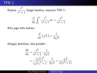 Kalkulus Integral : Teorema Fundamental Kalkulus | PDF