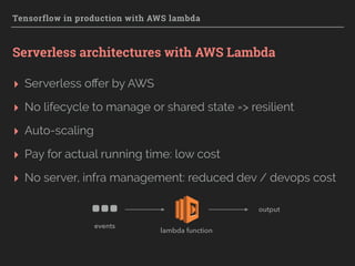 Tensorflow in production with AWS Lambda | PPT