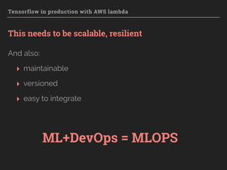 Tensorflow in production with AWS Lambda | PPT