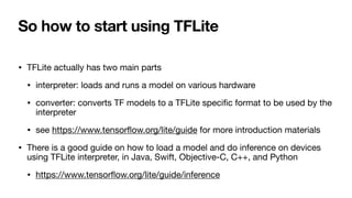 Running TFLite on Your Mobile Devices, 2020 | PPT