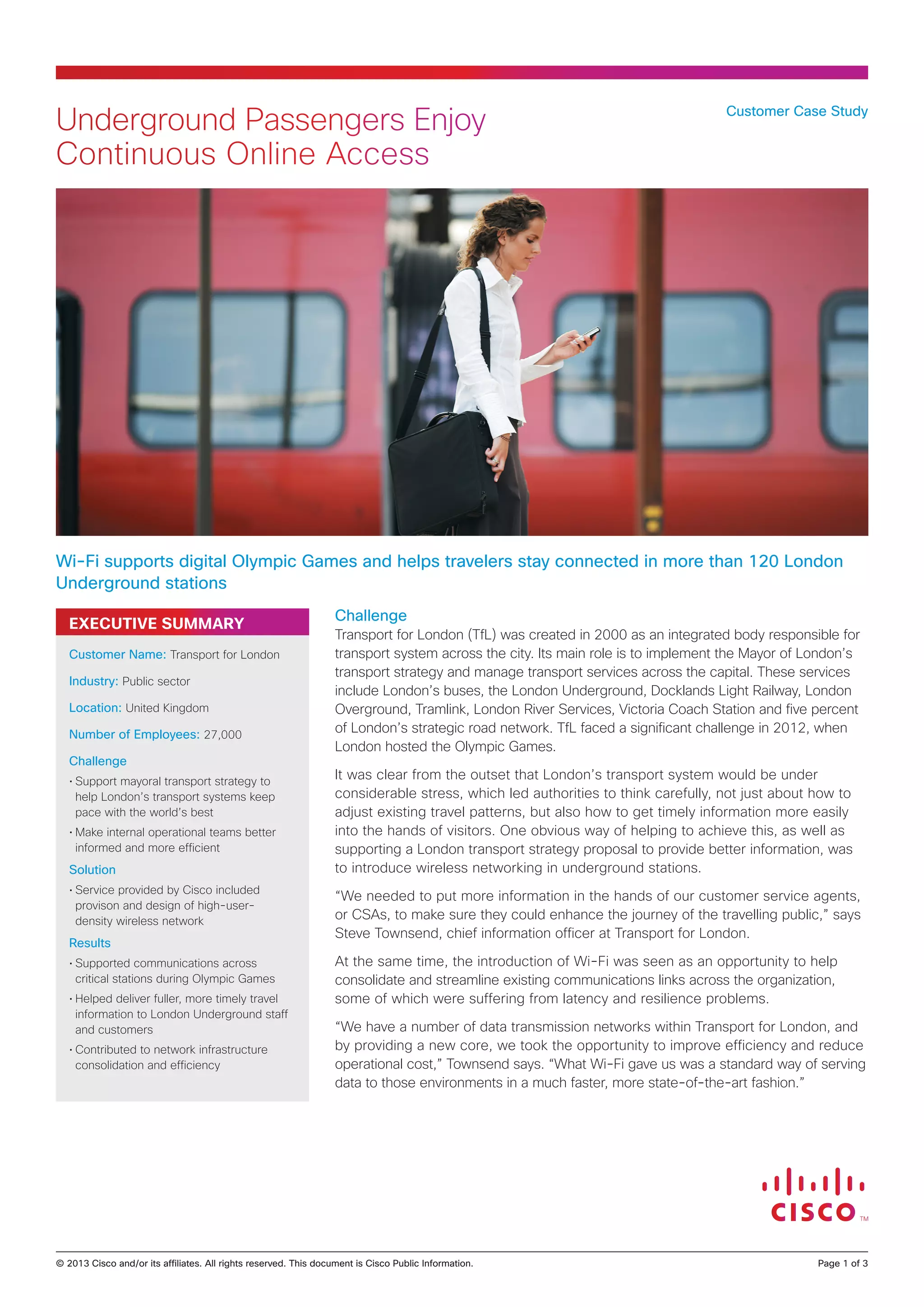 Transport for London (TfL) | PDF