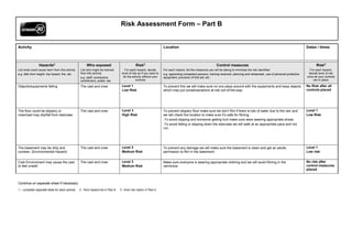 Tfm risk assessment! | DOCX