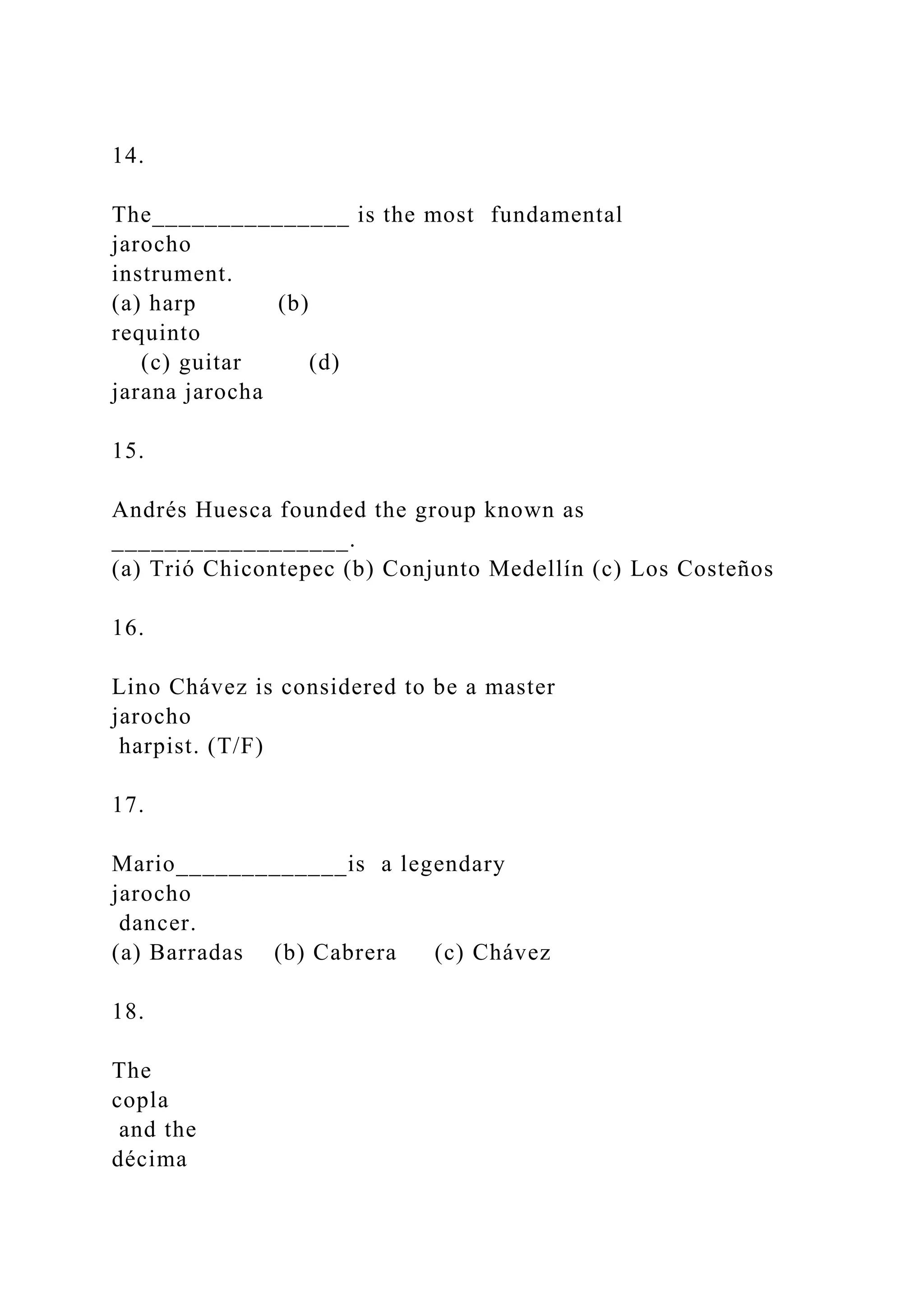 TF & Multiple Choice (T=A, F=B)1. Mesoamerica consists of all of.docx