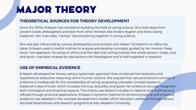 TFN PPT GROUP 4 KATIE ERIKSSON CARIRATIVE CARING THEORY | PDF