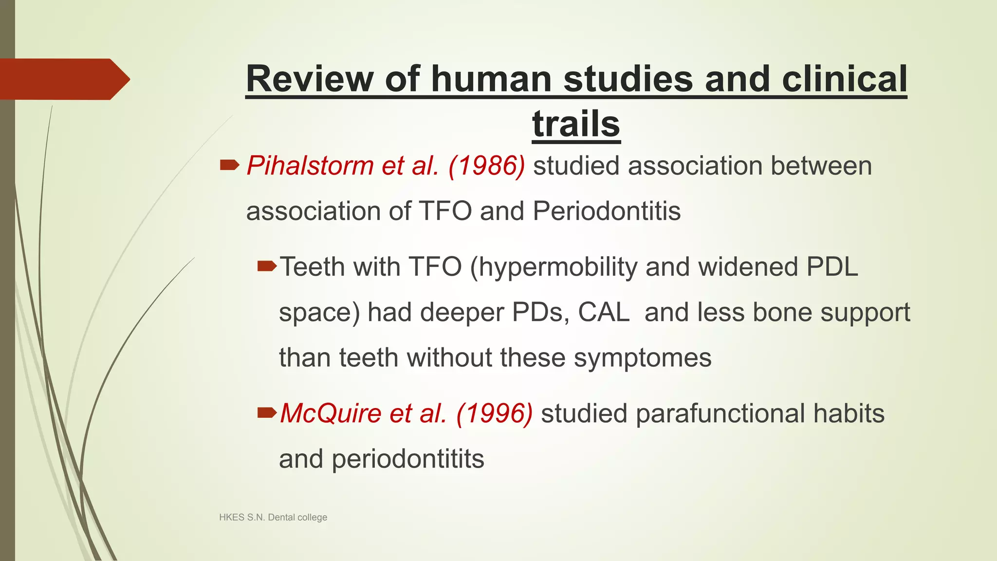 Trauma from occlusion (Including TFO around dental implants) | PPTX