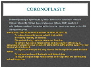 Trauma from occlusion and Pathologic migration in periodontics | PPTX