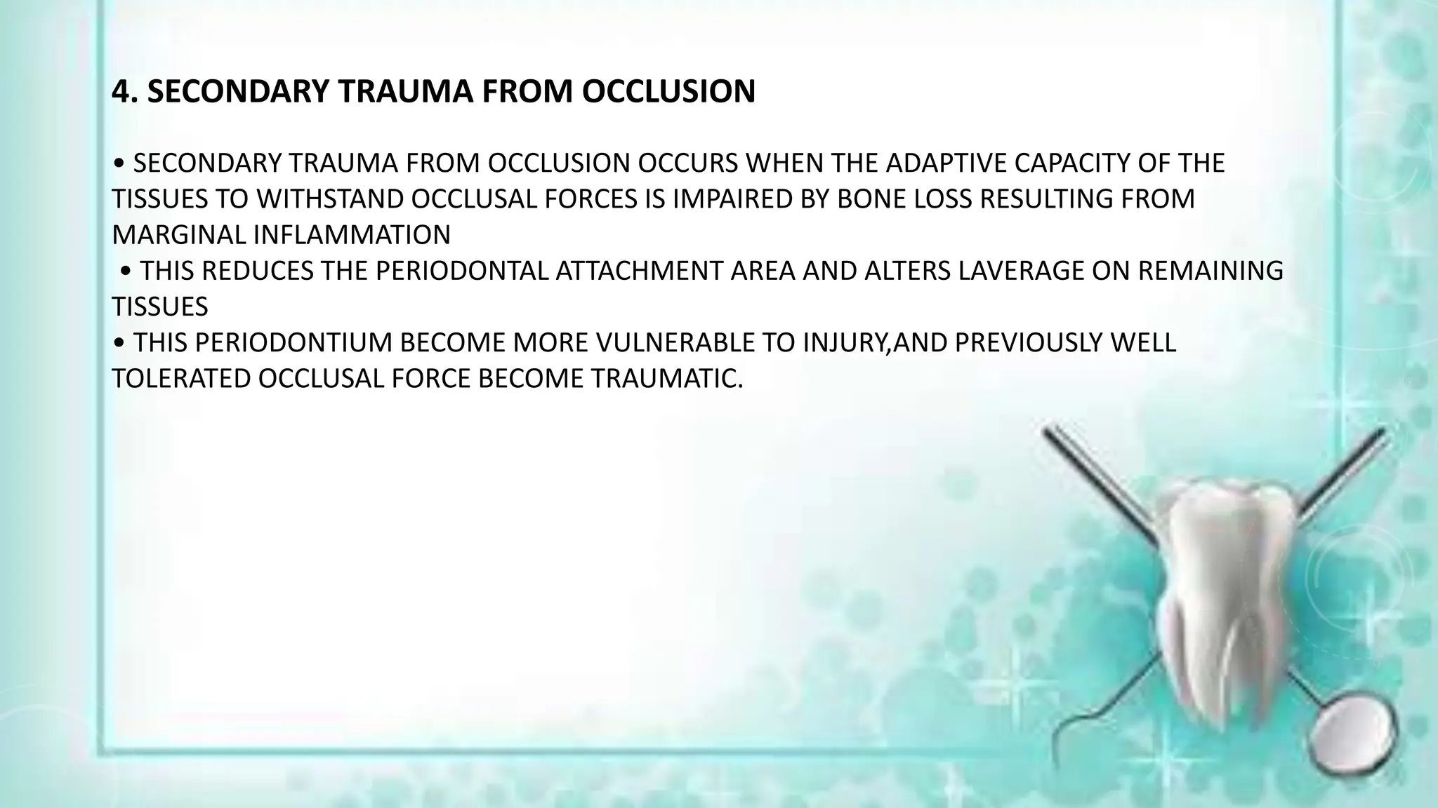 Trauma from Occulsion in periodontology.pptx