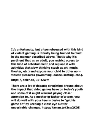 Dealing with teen video game | PDF
