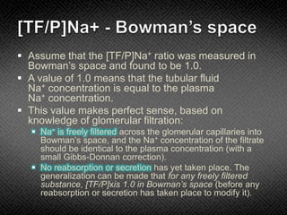 Tubular-fluid to plasma (TFP) ratio | PPTX
