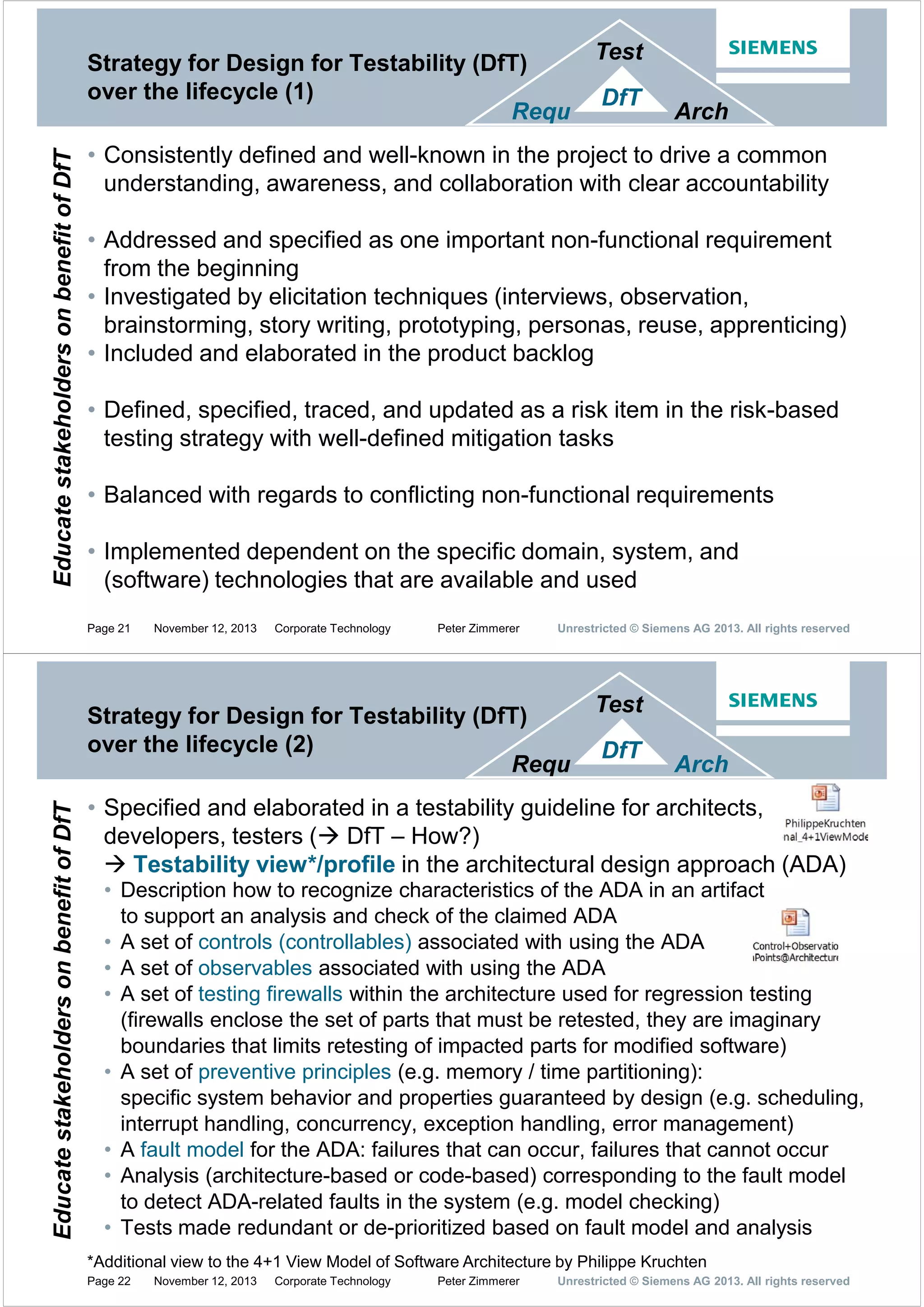 Design for Testability: A Tutorial for Devs and Testers | PDF