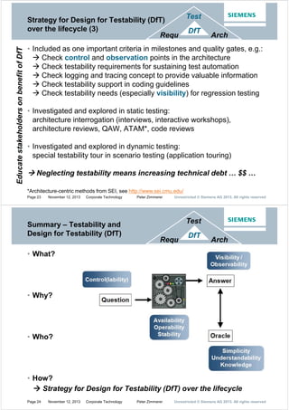 Design for Testability: A Tutorial for Devs and Testers | PDF
