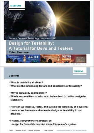 Design for Testability: A Tutorial for Devs and Testers | PDF