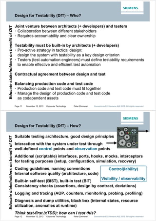 Design for Testability: A Tutorial for Devs and Testers | PDF