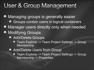 TFS Administration Overview | PPT