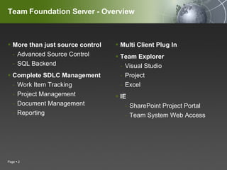 Team Foundation Server Demo | PPT
